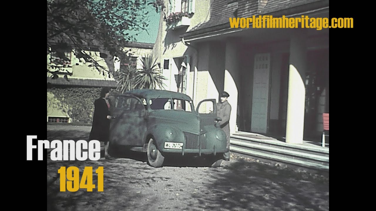 1941 France - chateau - l'occupation allemande - color - YouTube