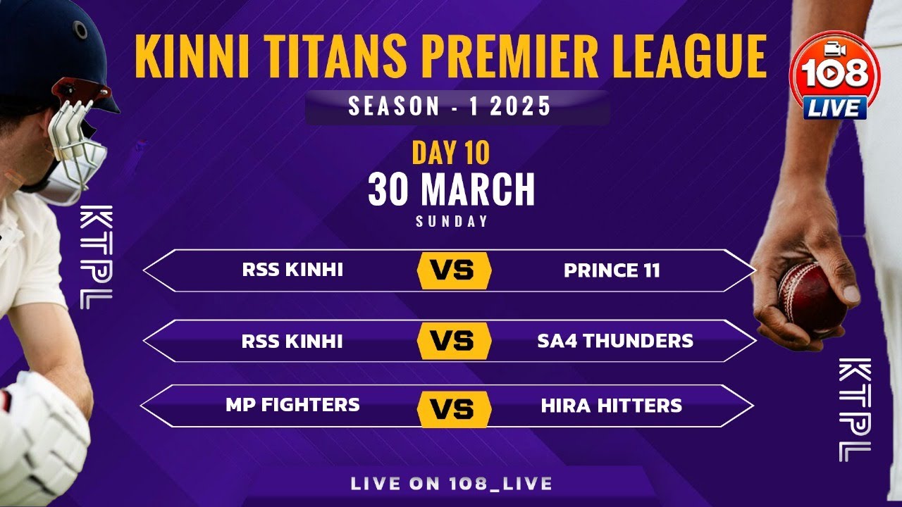 KINNI TITANS PREMIER LEAUGE // FINAL DAY // SEASON - 1 // LIVE ON 108 ...