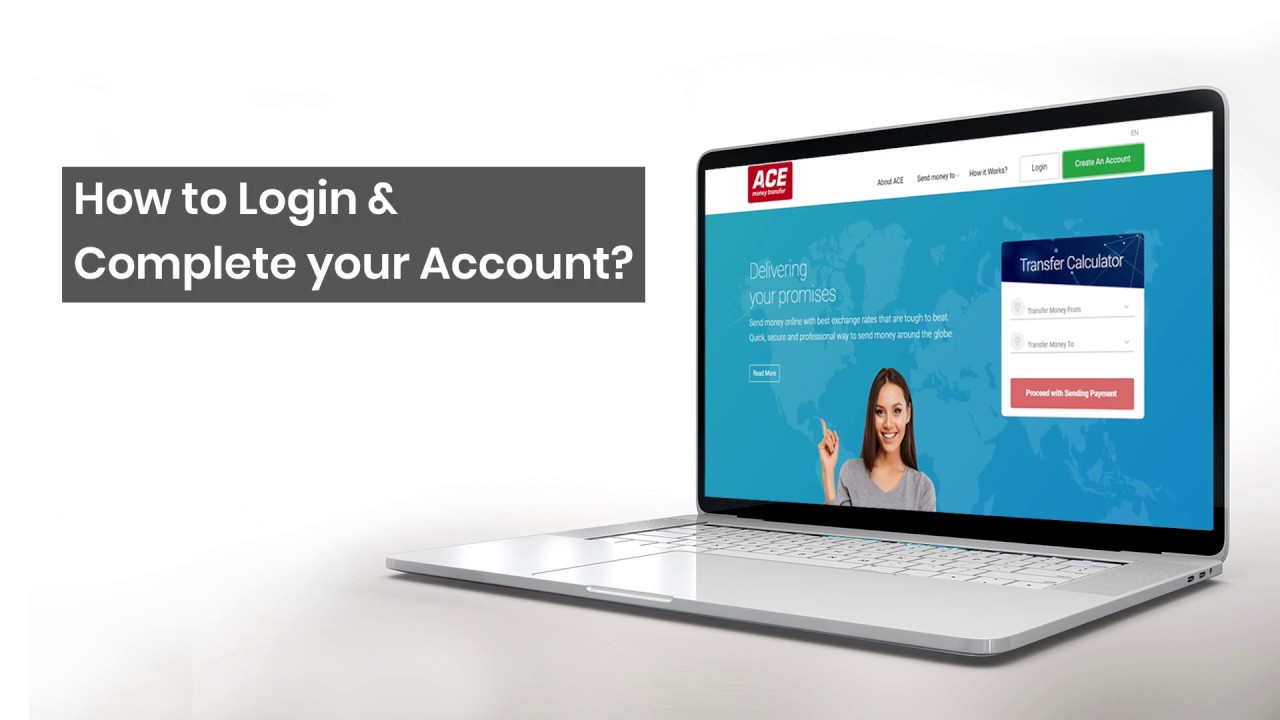 How to login and complete your account with ACE - YouTube