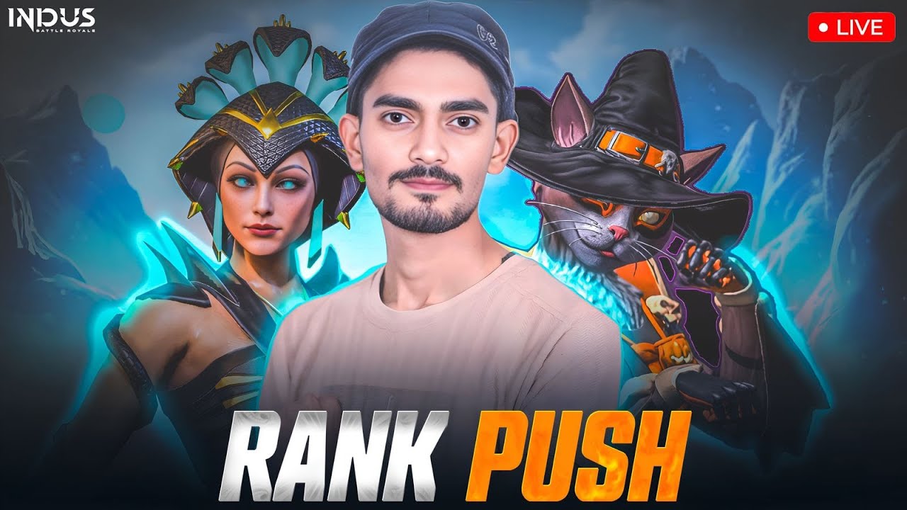 AGGRESIVE RANK PUSH LIVE || Indus Battle Royale Live Gameplay # ...
