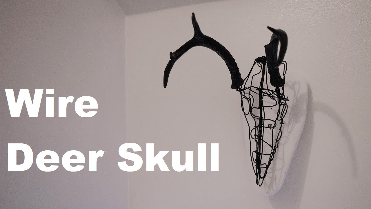 Wire Deer Skull Monochrome Sculpture | Shogun-Jimi Skull Challenge 2017 ...