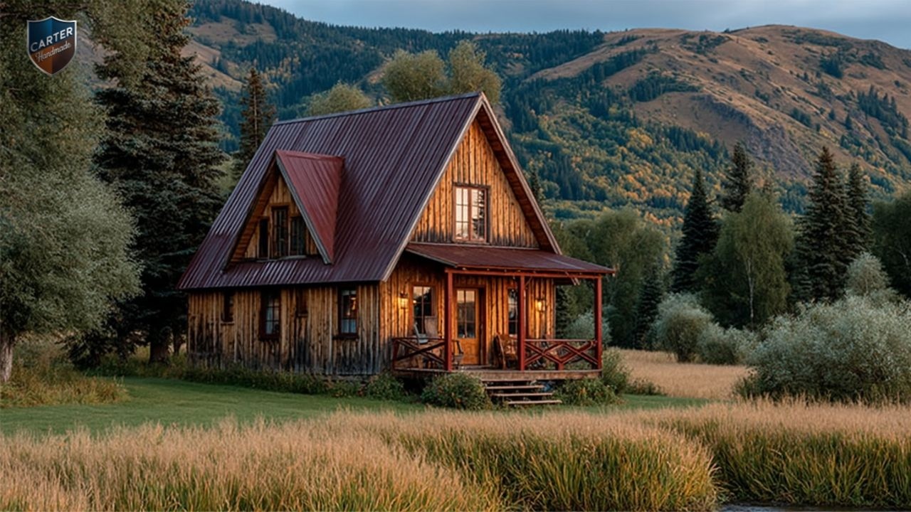 Step-By-Step Guide To Building A Wooden House In The Field - YouTube