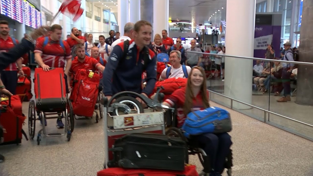Competitors arrive in Canada ahead of Invictus Games - YouTube