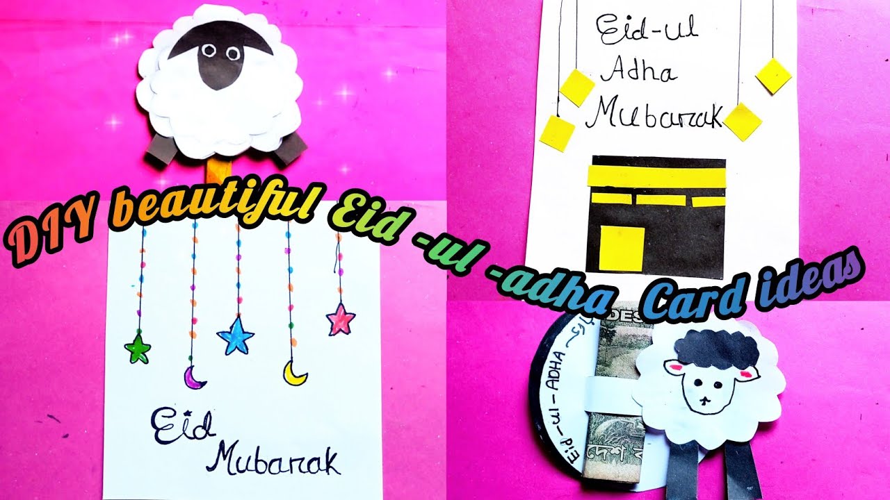 DIY beautiful Eid -ul -adha greeting card making ideas 🌙||Eid salami ...