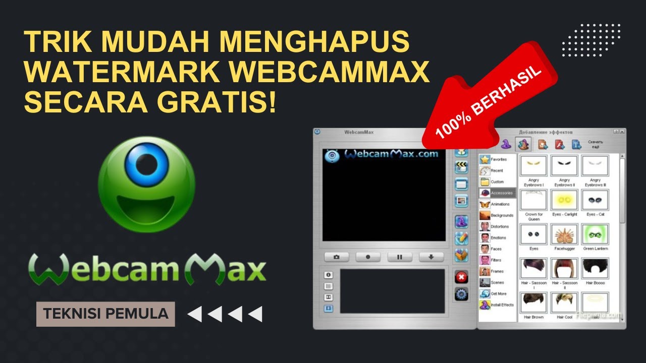 Cara menghilangkan watermark di aplikasi WebcamMax dan 100% GRATIS ...