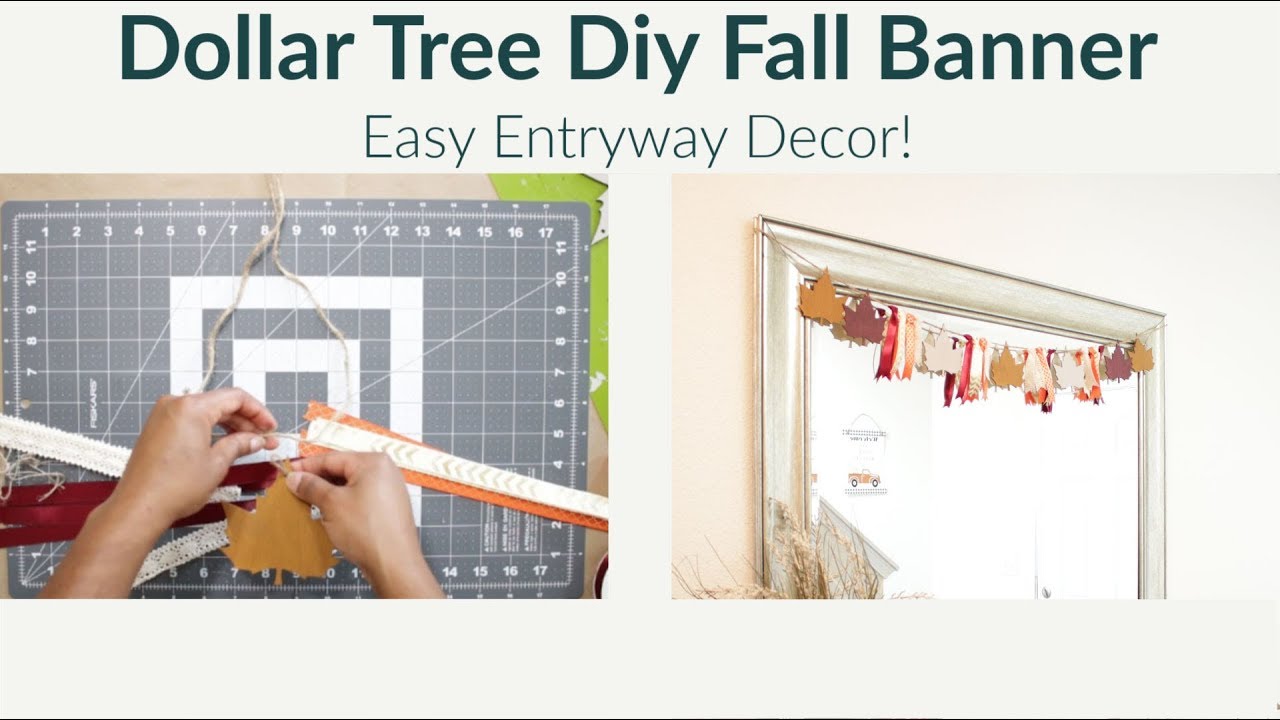 Dollar Tree Diy | Fall Banner - YouTube