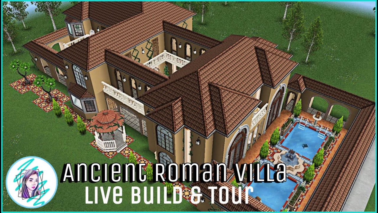 ANCIENT ROMAN VILLA. Live Build & Tour - The Sims FreePlay - YouTube