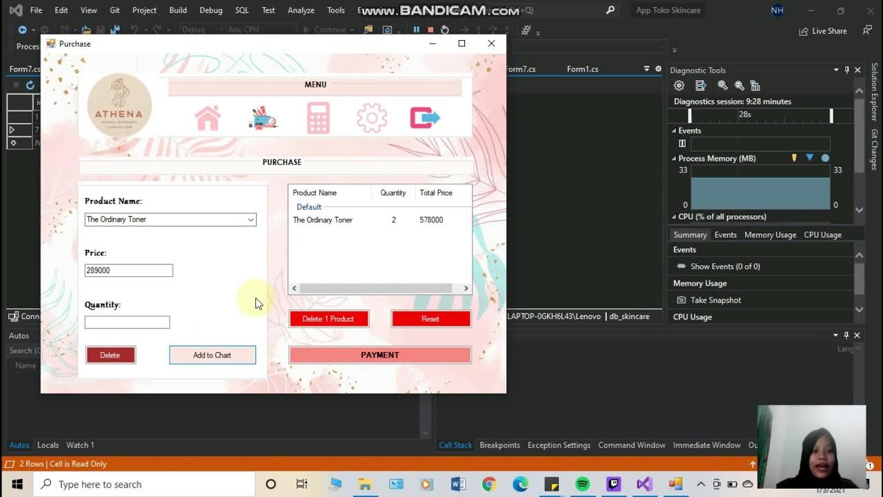UAS Pemrograman Visual - Form Aplikasi Toko Skincare menggunakan Visual ...