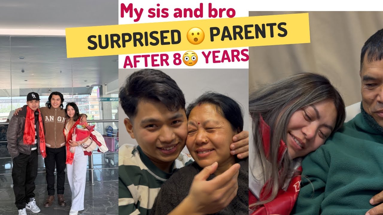 My sis & bro came from Australia 🇦🇺 and the UK 🇬🇧to #surprise parents ...