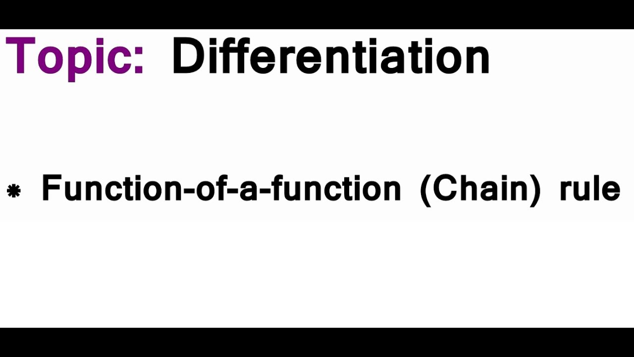 AS/A-Level Maths Differentiation - Function of a function (Chain rule ...