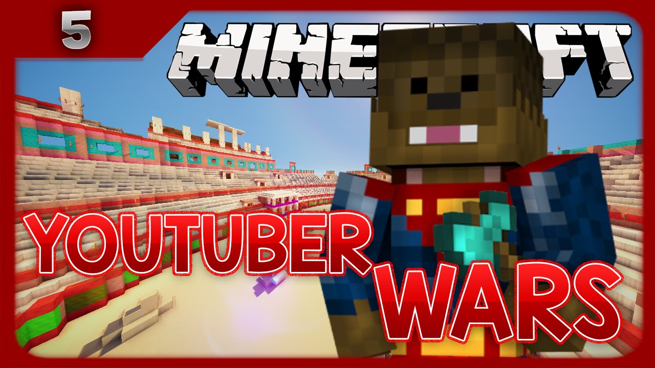 Minecraft: Youtuber Wars Ep. 4 w/SuperBacca - NEW ARENA--READ ...