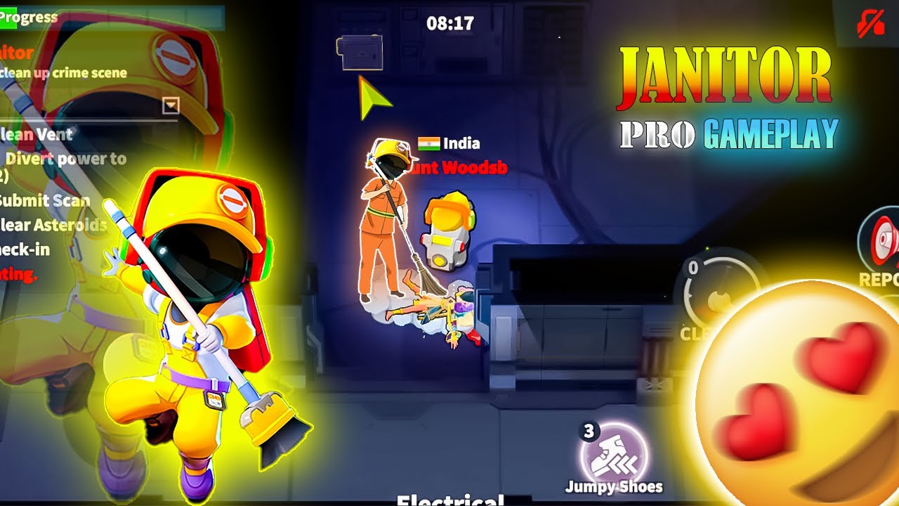 Super Sus Janitor GamePlay In Hindi|| Saaf Safai Shuru😏| - YouTube