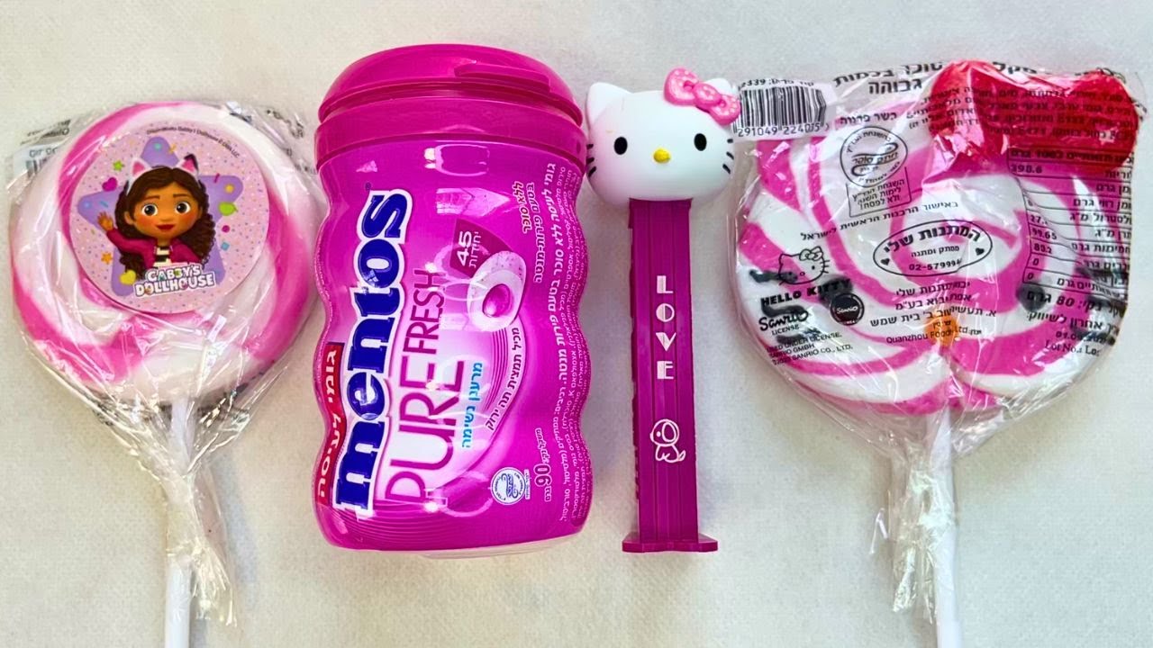 Vibrant Sweets: Unboxing White-Pink Mentos and Fun Lollipops! - YouTube