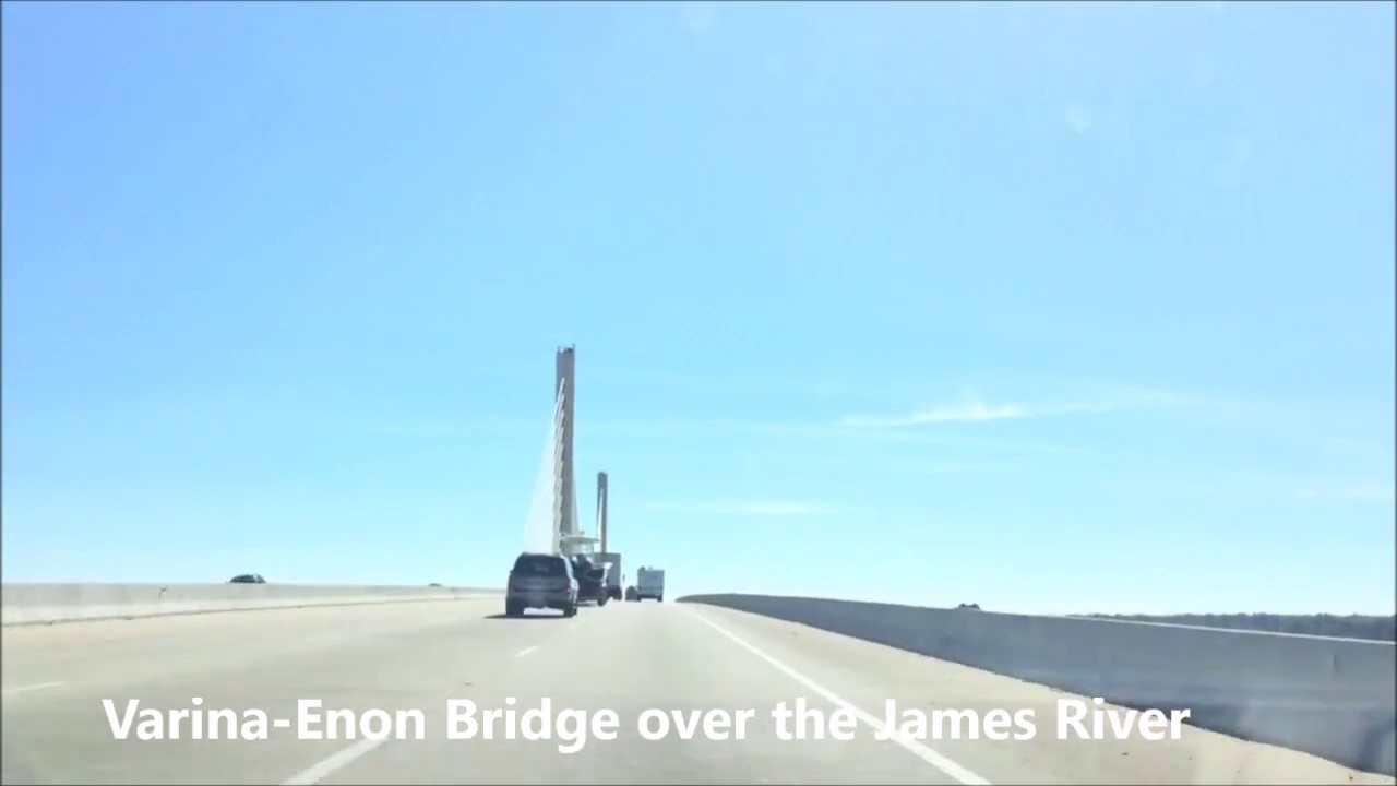 Driving on 295 From I-95 to Varina Enon Bridge Near Richmond VA - YouTube