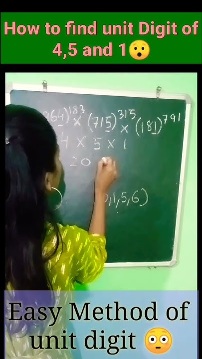 Unit Digit Tricks| how to find unit digit of 4,5 and 1| #shorts #ytshorts #upsc #ssc| - YouTube