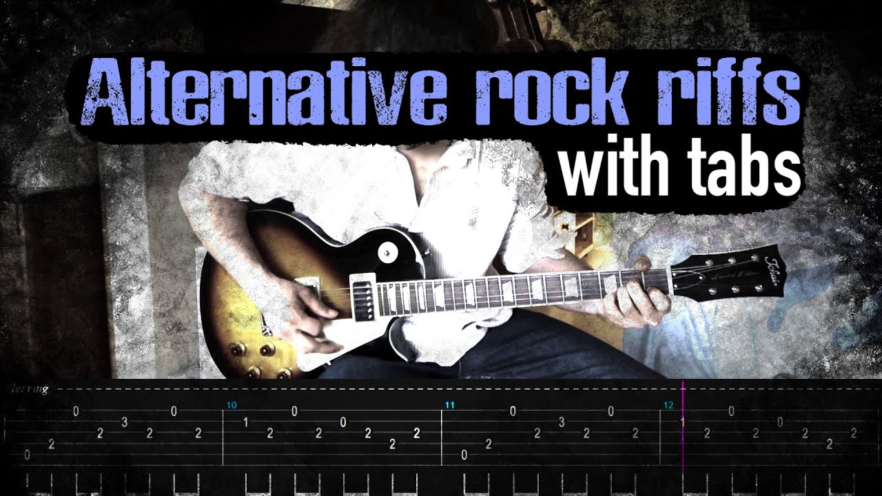 5 alternative rock riffs with tabs - YouTube