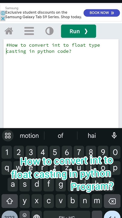 How To Convert Int To Float Casting In Python Programpythonprogramming Typecasting Code