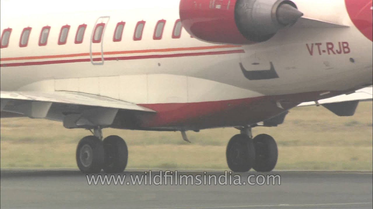 Air India flight on runway at IGI Airport - YouTube