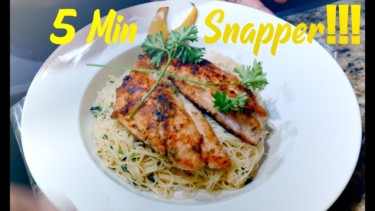 5 min dish!!! (YellowTail Snapper) - YouTube