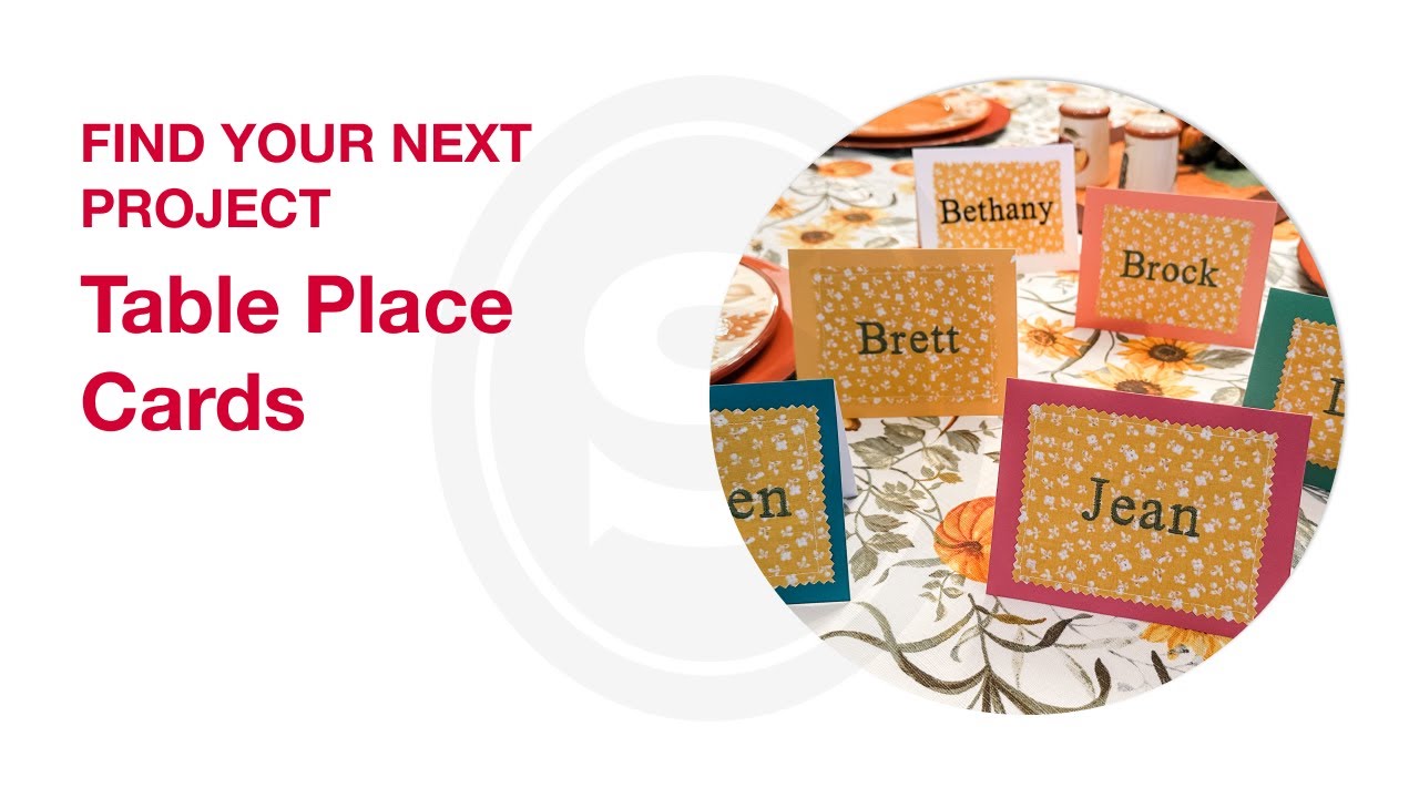Embroidered Table Place Cards | Sewing Project Tutorial - YouTube