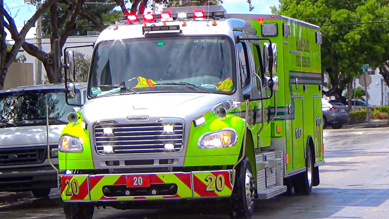 Miami Dade Fire Rescue 20 Transporting - YouTube