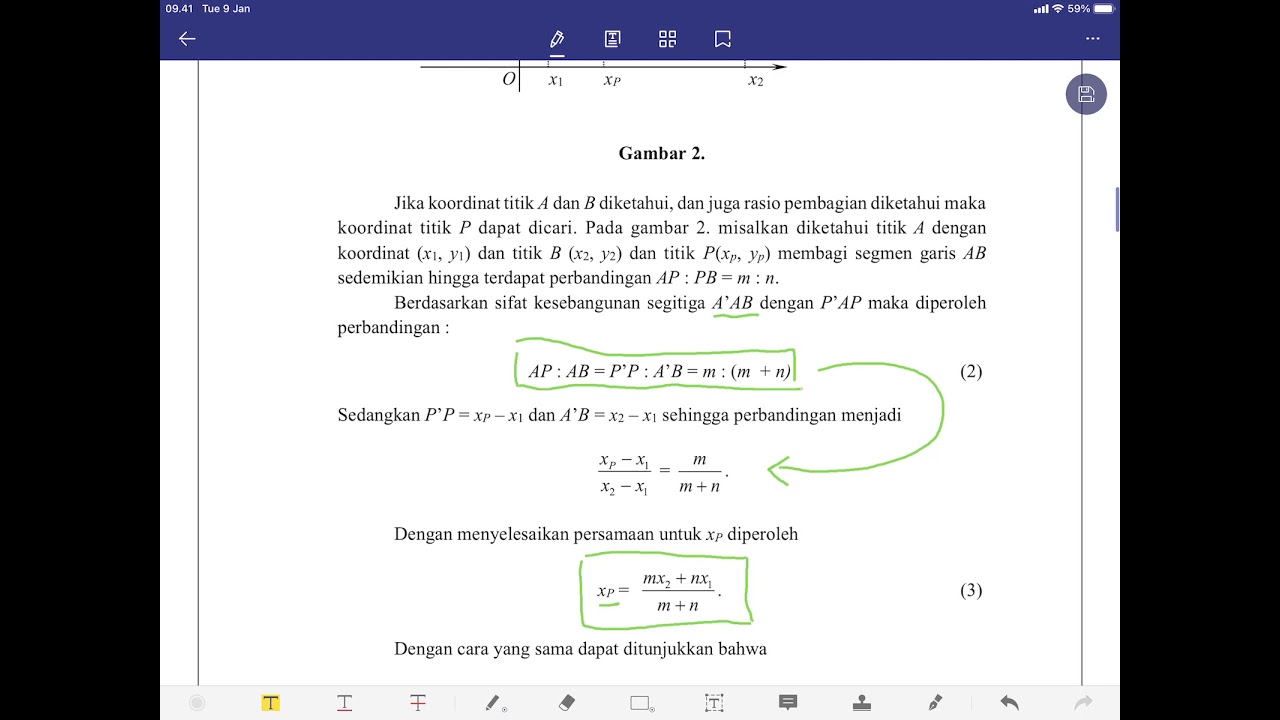3. Rasio pembagian segmen garis-Geometri Analitik - YouTube