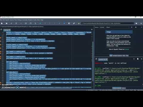 Darsh Garg / Project - 151 (Sales Application) / WhiteHat Jr / Python Coding / Spyder - YouTube