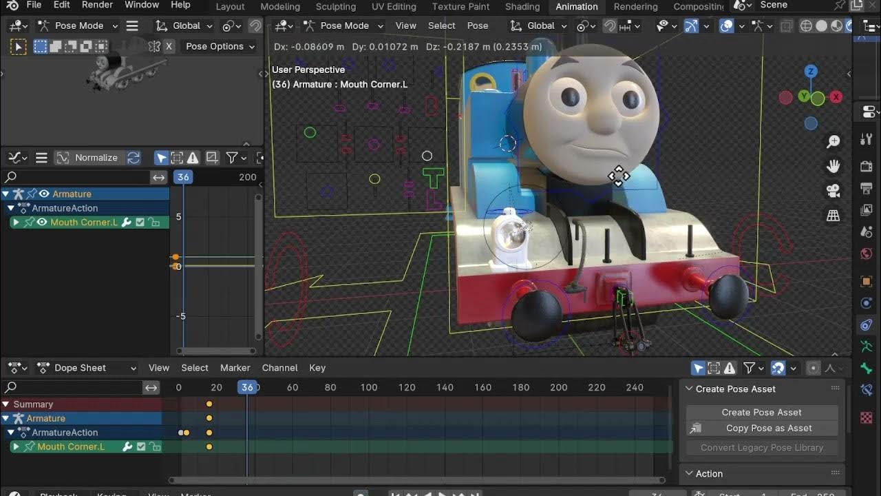 How to animate in blender with Thomas tutorial - YouTube