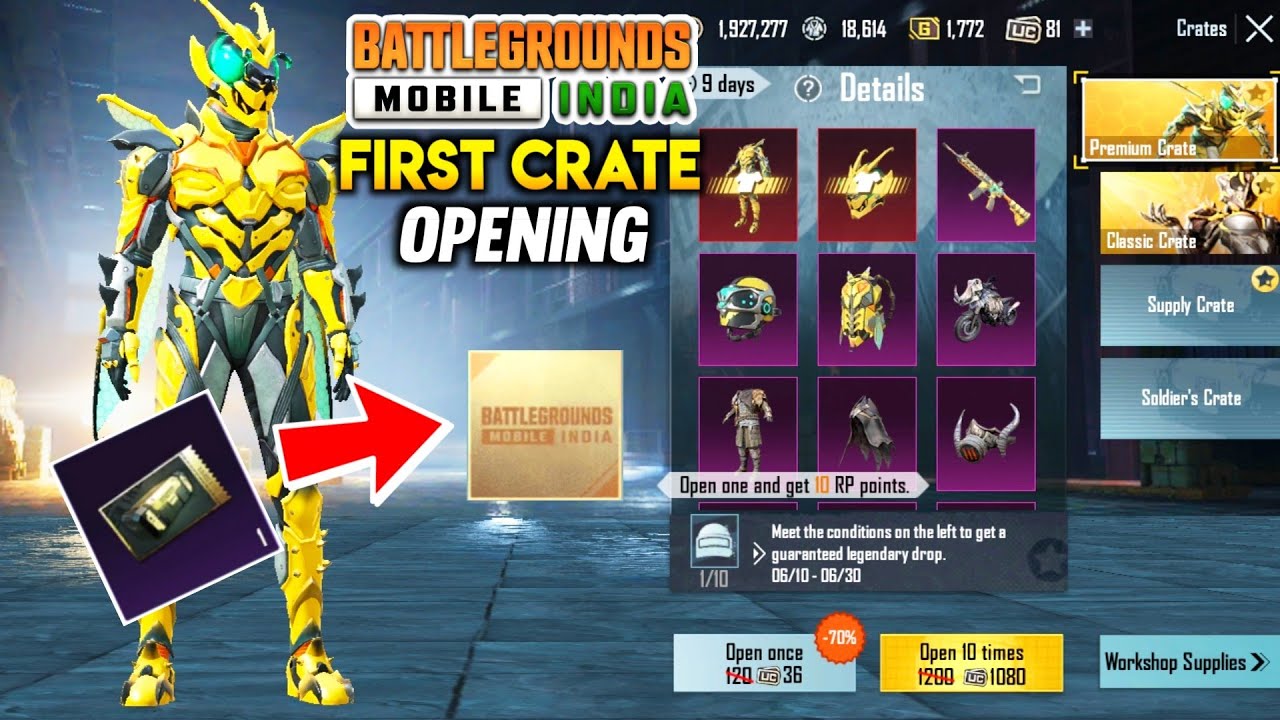 MY FIRST BGMI CRATE OPENING 🤣. BGMI - YouTube