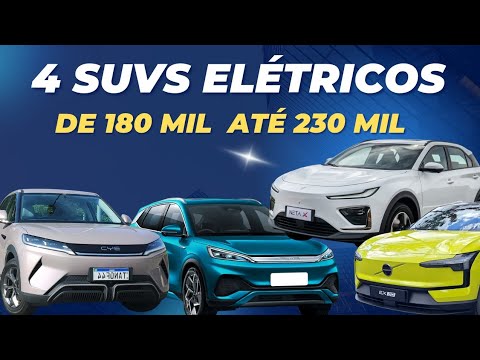 4 SUVs elétricos, de 180 mil a 230 mil reais! 