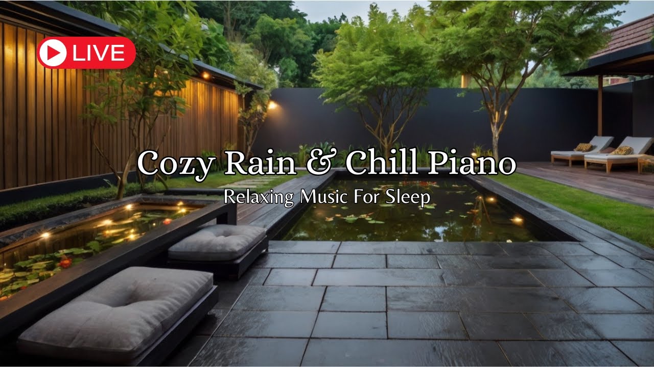Rainy Nights and Piano Melodies for DEEP Sleep and Stress Relief - YouTube