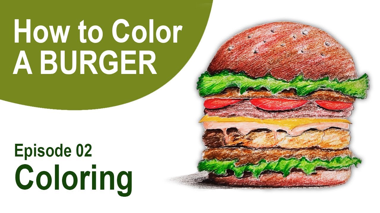EPC02 - How to Easily Color A Simple Burger - YouTube