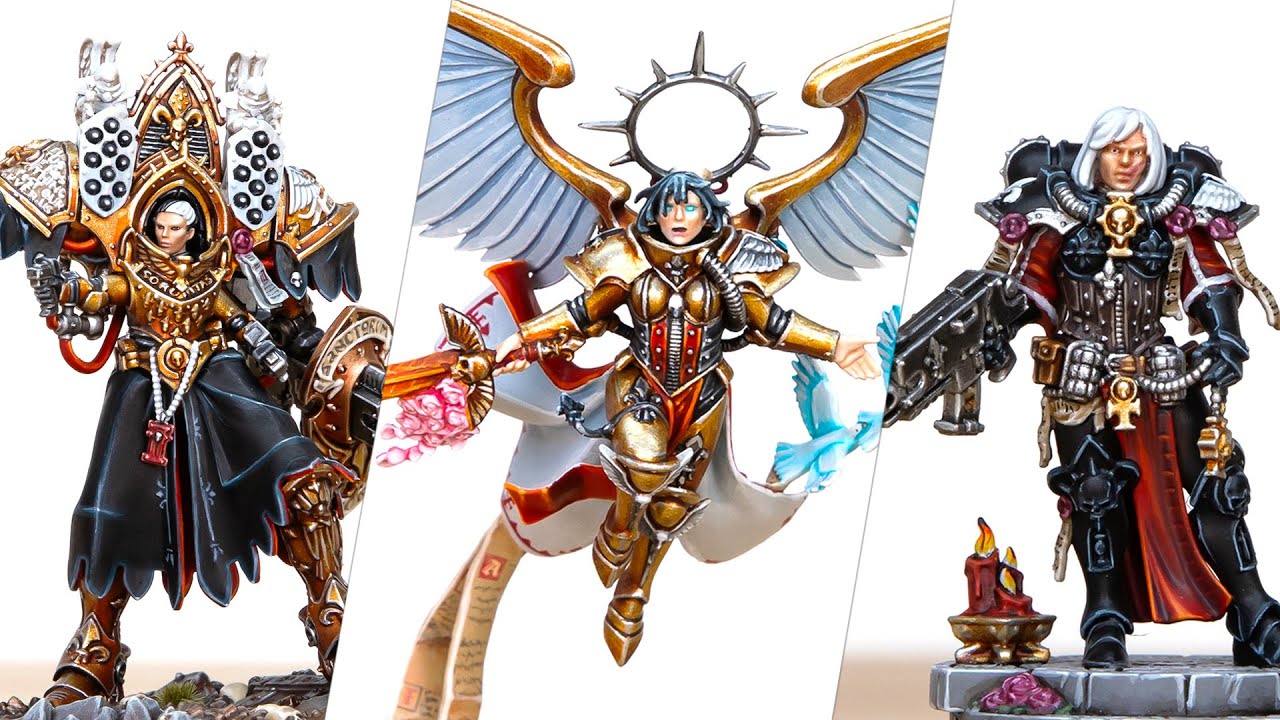 We painted a full SISTERS OF BATTLE army... - YouTube