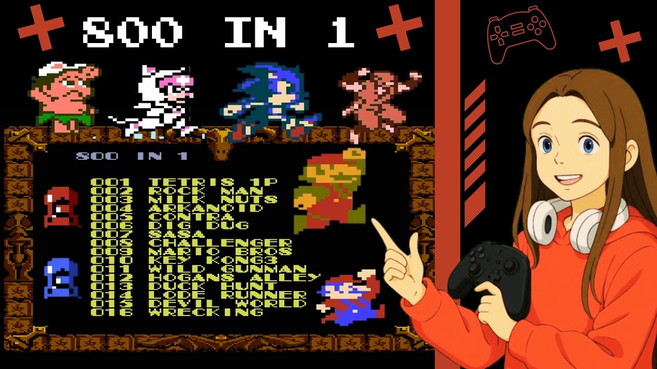 NES 800-in-1 Video Game Cartridge : New Nintendo Cartridge Unlock - YouTube