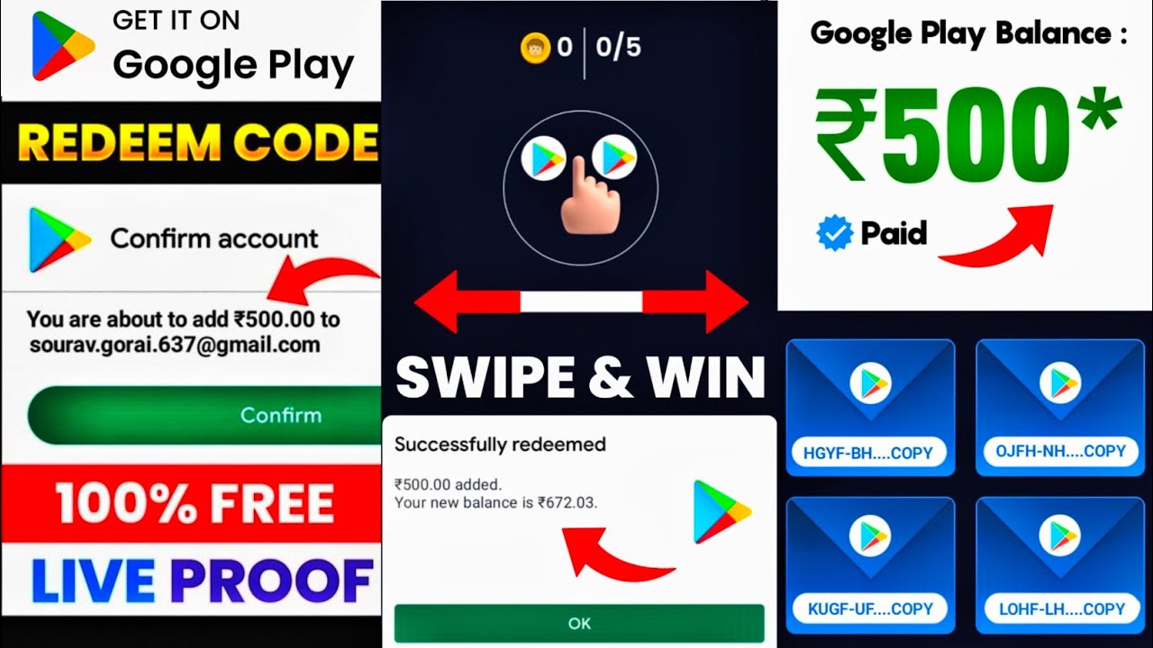 Free Redeem Code (Swipe करके) | Free Redeem Codes | Free Redeem Code ...
