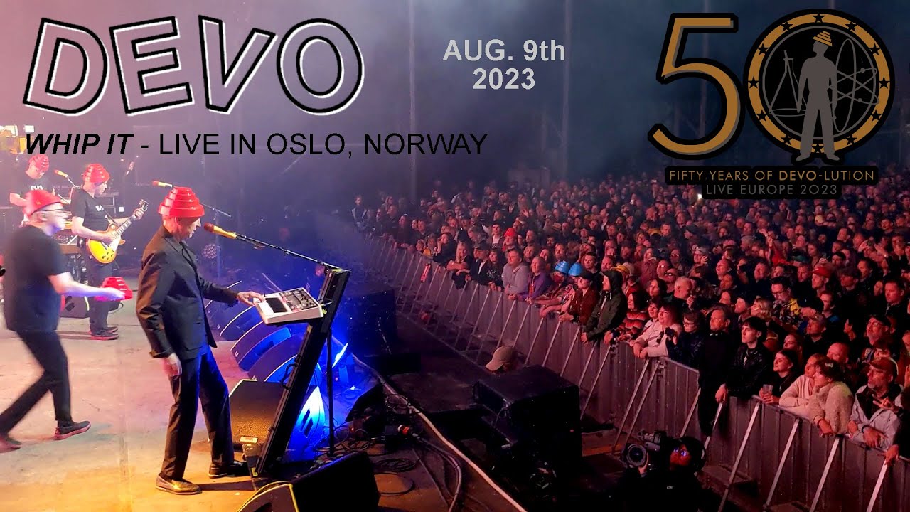 DEVO Live WHIP IT in Oslo Norway OYA FEST Aug 9, 2023: View From Stage ...