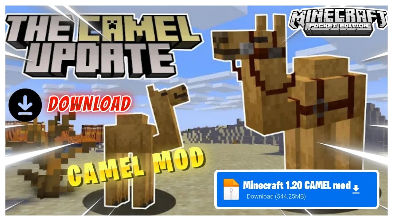 Minecraft 1.20 Camel addon for pocket edition 😱 | MCPE addons 🤯 1.20 ...