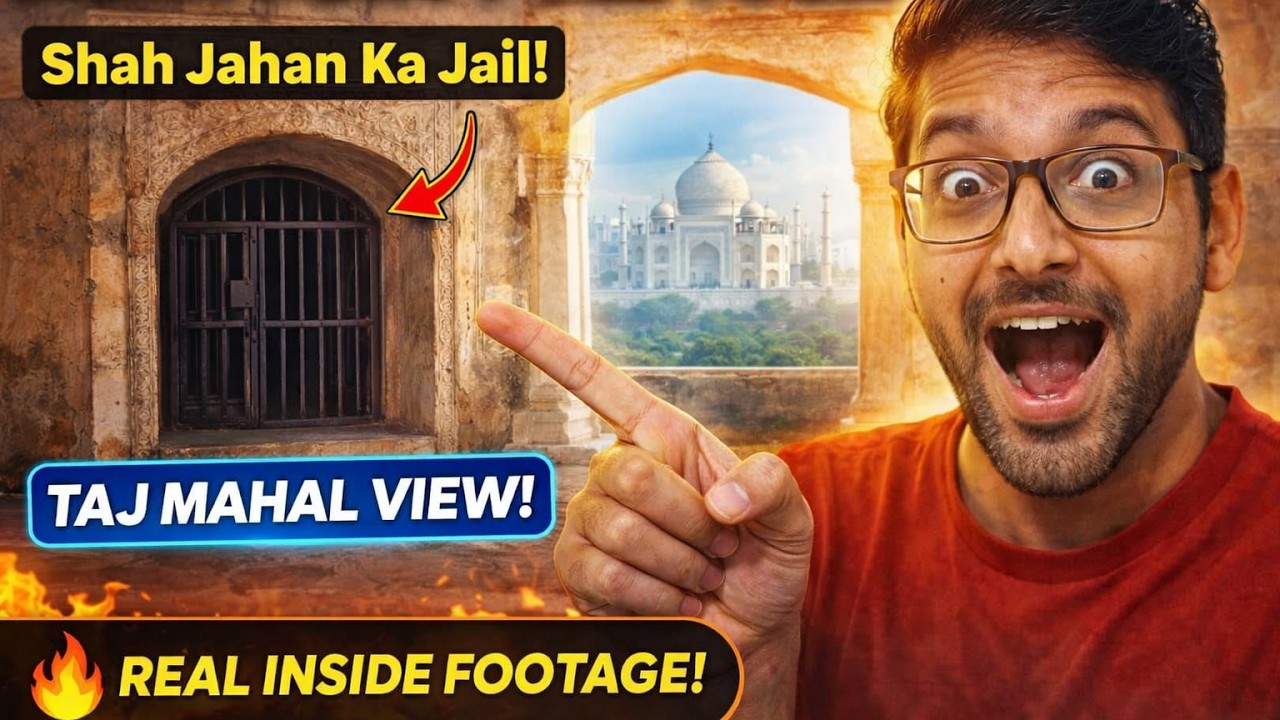 Agra Red Fort Full Tour 🔥 | Shah Jahan Prison Room & Taj Mahal View ...