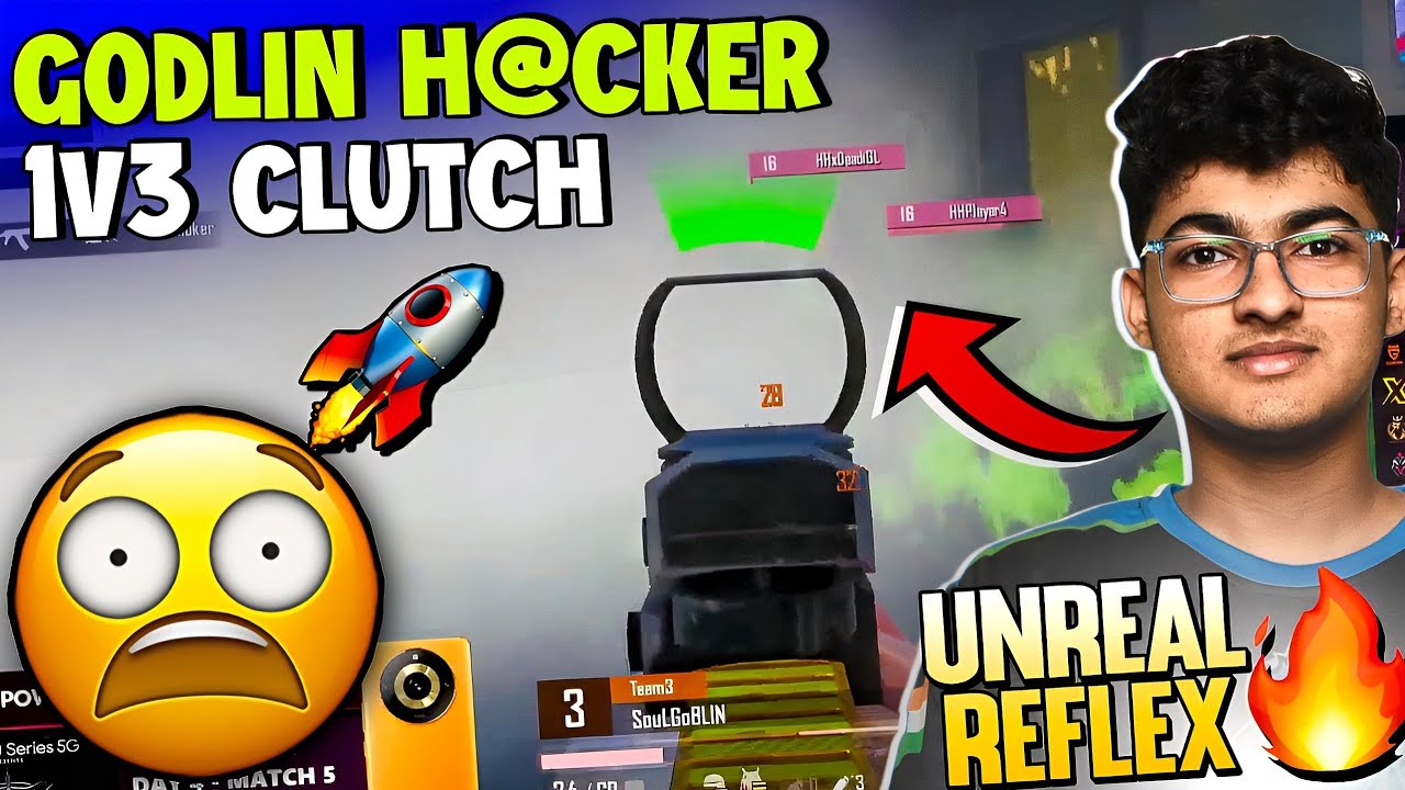 GODLin Unreal REFLEX 1v3🚀 Caster *SHOCKED*😱 - YouTube