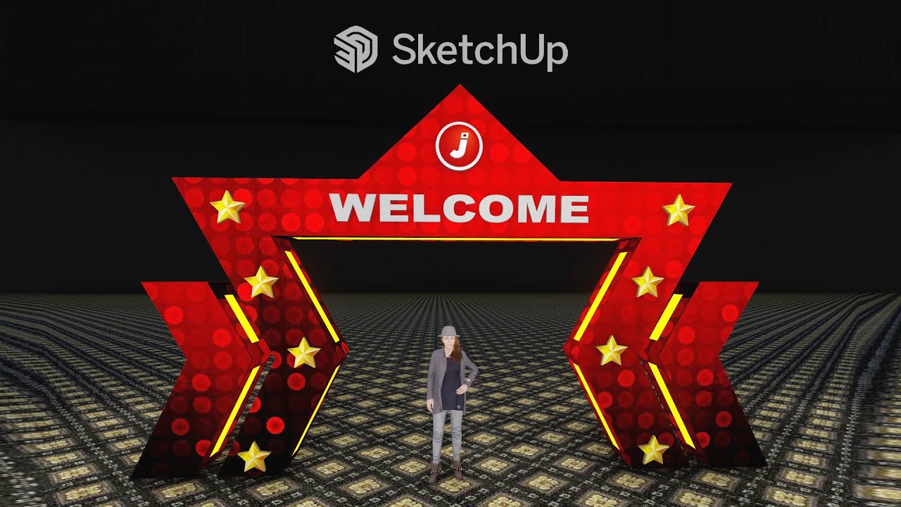 DESAIN WELCOME GATE KEREN DENGAN SKETCHUP - YouTube