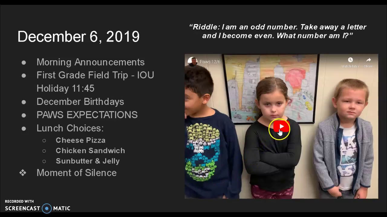 Dec 6 2019 - YouTube