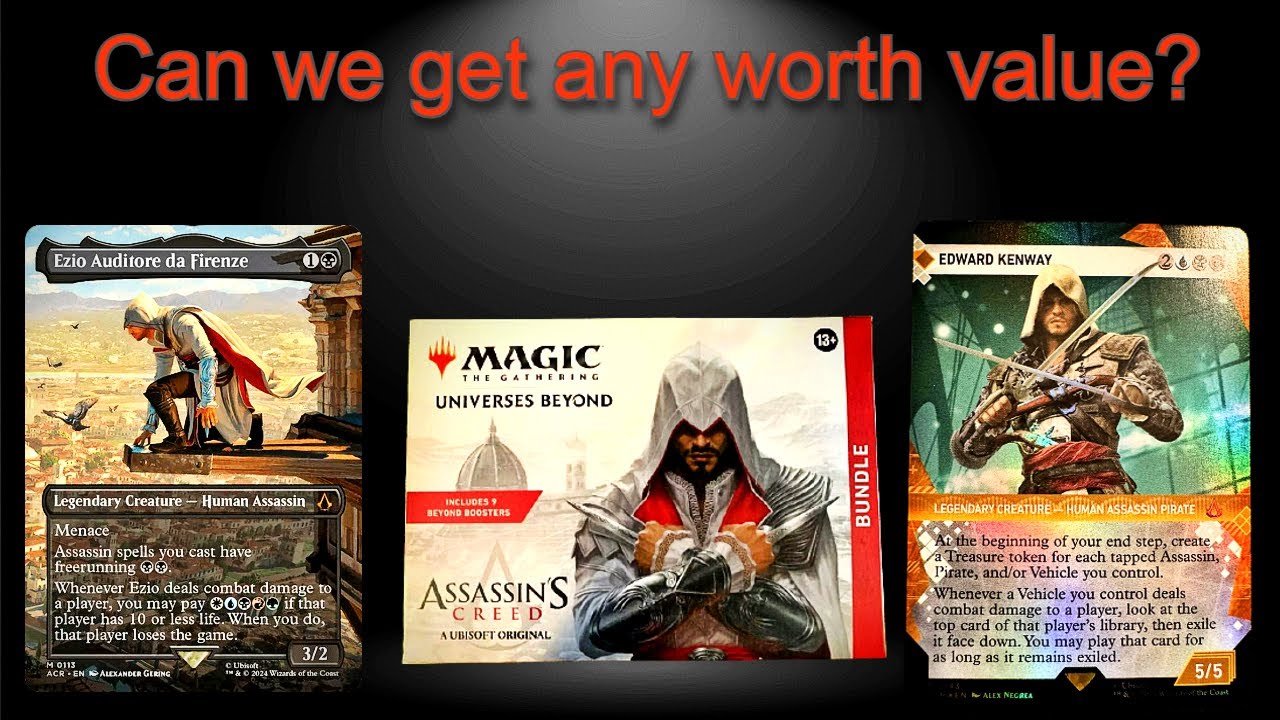 magic the gathering assassins creed bundle unboxing - YouTube