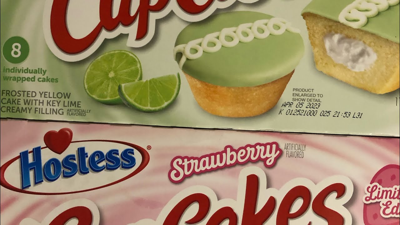 Trying Hostess Strawberry and Keylime Flavored Cupcakes - YouTube