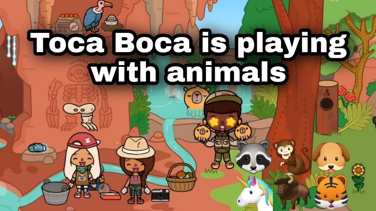 toca boca playing wiht animals - YouTube