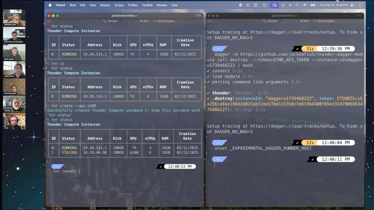 Deploying to virtualized A100s on Thunder Compute using Dagger - YouTube