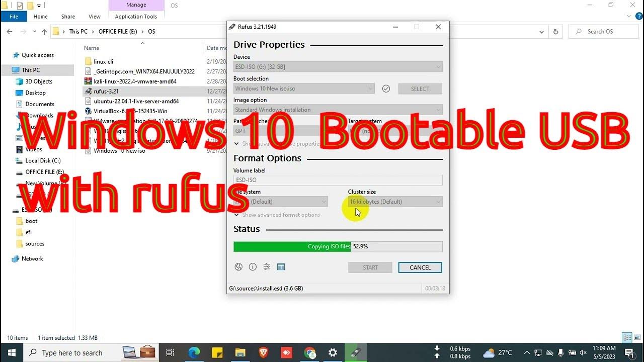 How to Create Windows 10 Bootable USB with rufus || Windows 10 Bootable ...