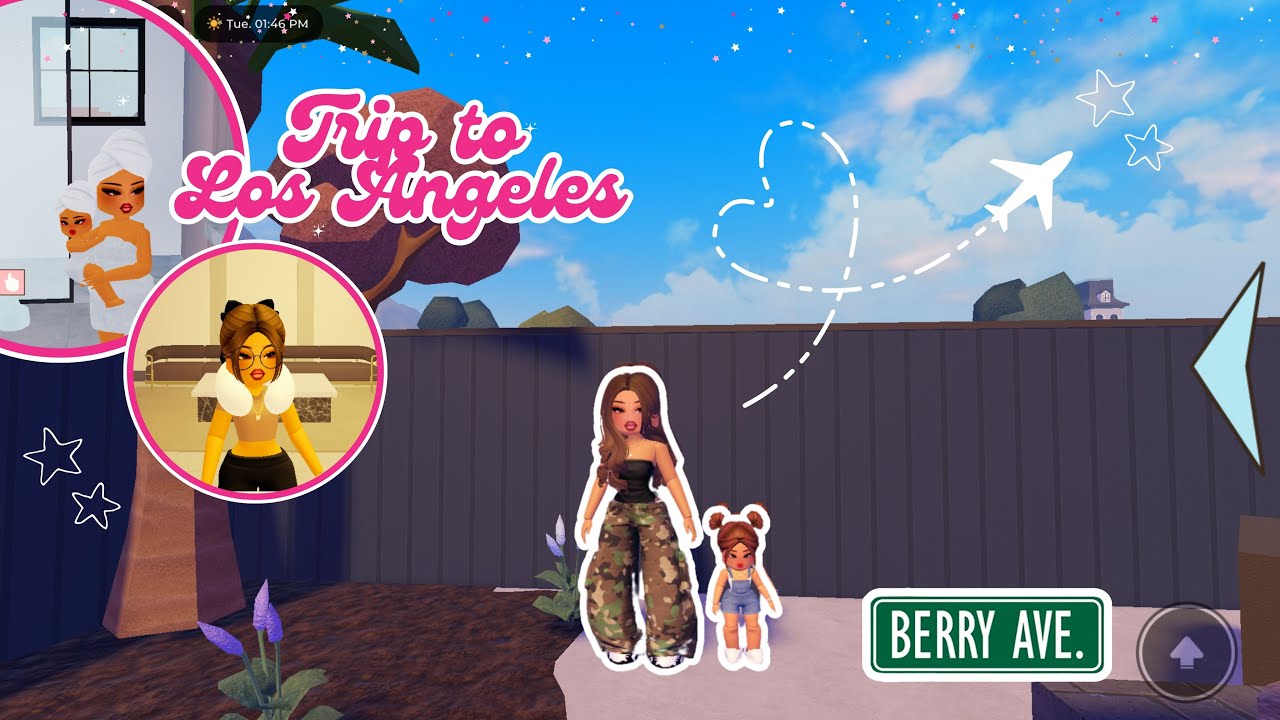 Siblings Trip To LA | Berry Avenue Roleplay | Los Angeles | Roblox ...