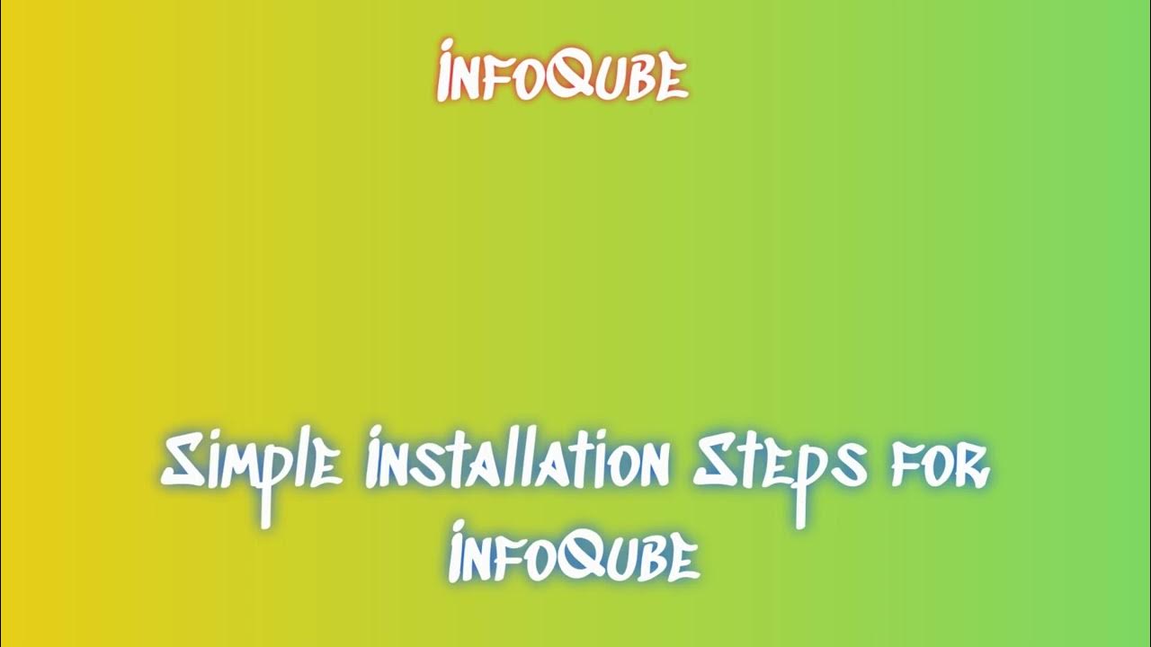 InfoQube Installation and Download: Easy Steps License Code: JEMJ-CJ ...