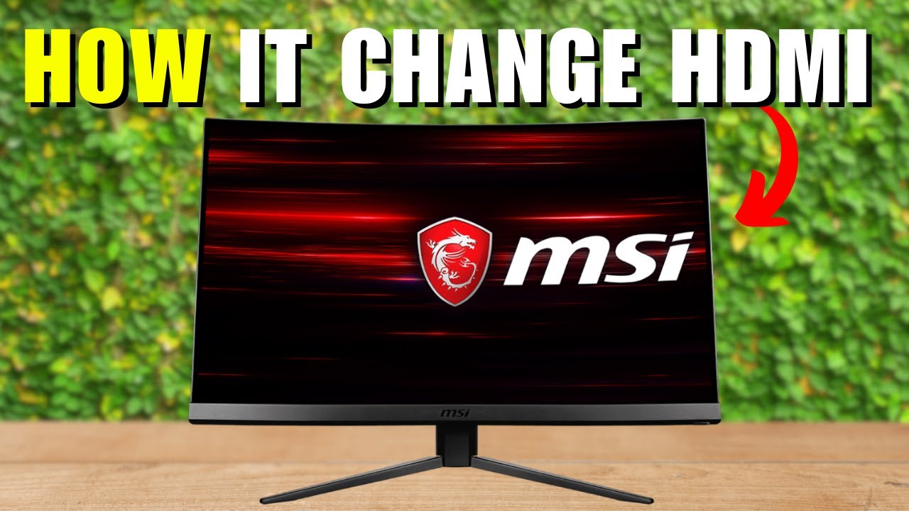 MSI Monitor How To Change HDMI - YouTube
