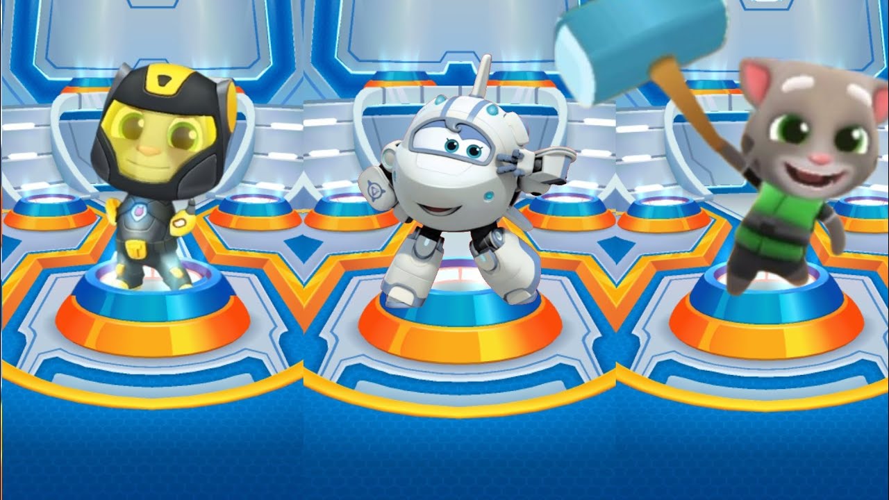 Talking Tom Hero dash vs super wings : jett run vs talking Tom jetski 2 ...